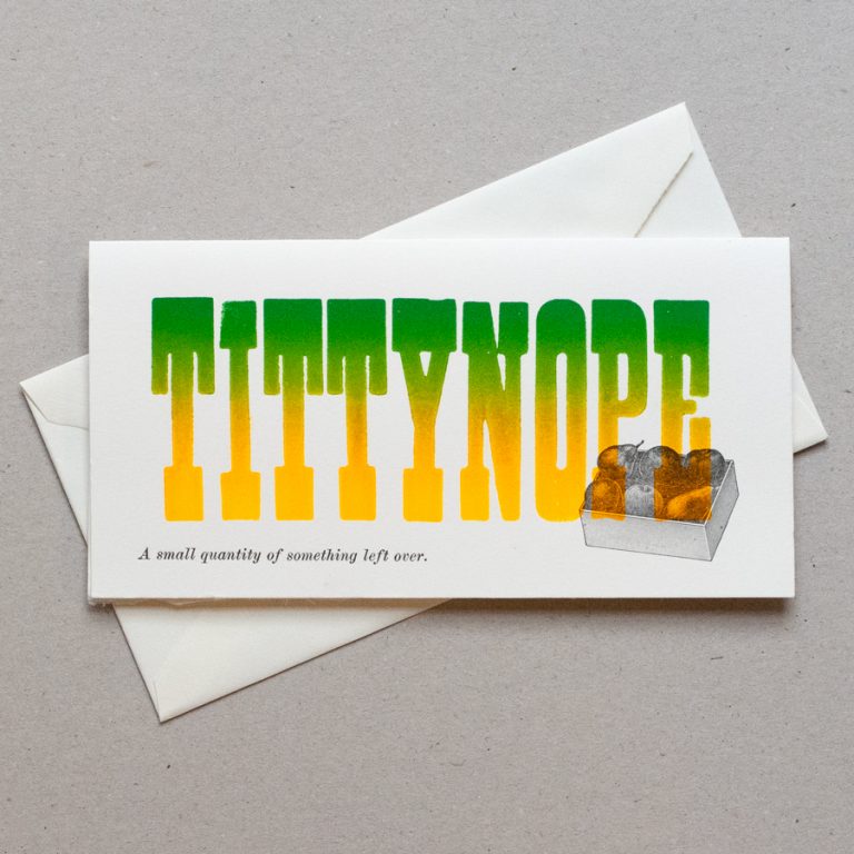 Tittynope, card | New North Press